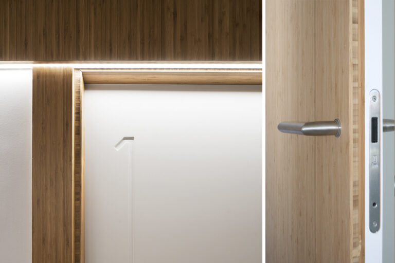 The use of bamboo for interior design projects: solid panels